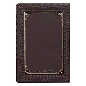 Personalized Bible with Custom Text KJV Thinline Large Print Bible Dark Brown LuxLeather Indexed King James Version Custom Made Gift for Baptism Christenings Birthdays Celebrations