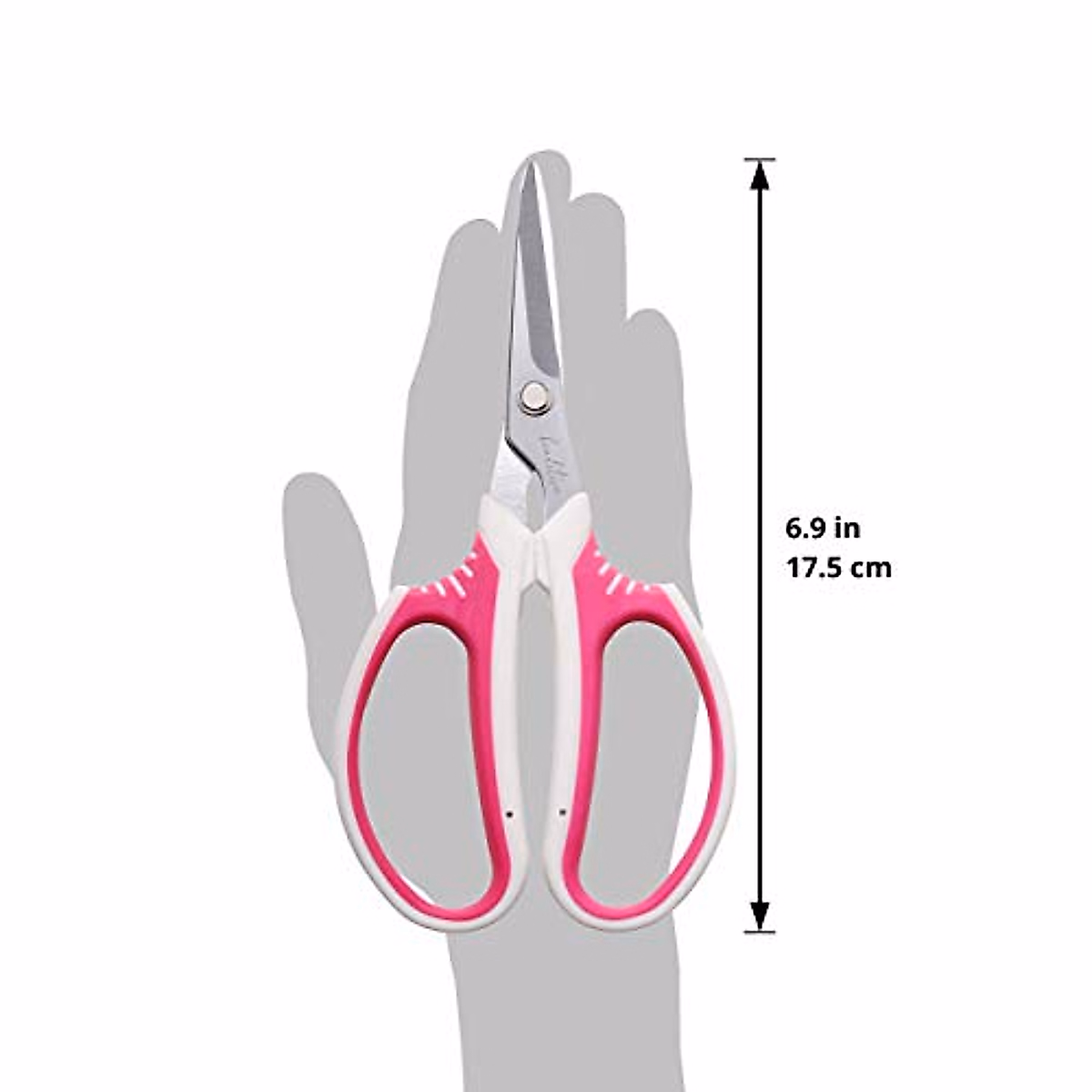 Beaditive Multipurpose Craft Scissors - High-Leverage with Sharp Carbon Steel Blades - Ergonomic Sewing Scissors for Heavy Duty Projects - Office, Scrapbook, Leather Scissors