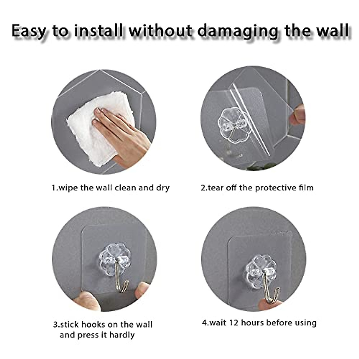 HSLFUAI Hanging Storage Bag for Bathroom, Behind Door, Bedroom, Washing Table Storage, Multifunctional Storage Bag with 3 Sticky Wall Hooks (3Layer, Blue)