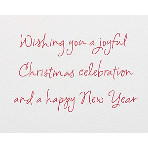 Papyrus Boxed Christmas Cards with Envelopes, Joyful Christmas Celebration, Tree (16-Count)