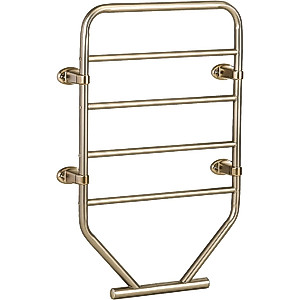 Warmrails Traditional Towel Warmer - Free-Standing or Wall Mounted Towel Warmer Rack for Drying Towels and Garments - 34-Inch Nickel Finish Frame with 4 Bars - Model RTS