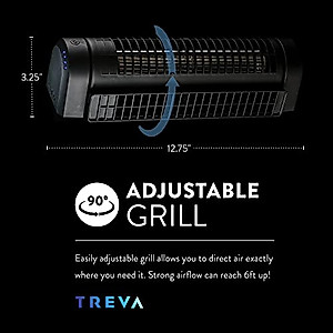 Treva Body Breeze Fan Rechargeable Personal Fan with Wide Cooling Reach, Multi Speed Adjustable and Portable