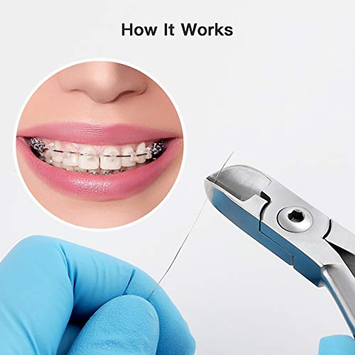 Dental Ligature Cutter Plier, Orthodontic Light Wire Cutting Pliers Instruments with Tip, Wire Cutter Dental Instrument Tool for Dentists