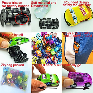 Himeeu 40 Pcs Pull Back Vehicles Mini Car Toys Friction Powered Racing Cars for Preschool Toddlers Boys & Girls Birthday Party Favors for Kids Gifts
