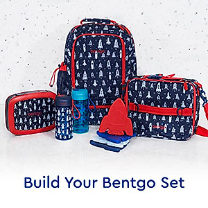 Bentgo® Kids Water Bottle 2-Pack - New, Improved 2023 Leak-Proof BPA-Free 15 oz Cups for Toddlers & Children - Flip-Up Safe-Sip Straw for School, Sports, Daycare, Camp (Rocket/Shark)
