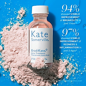 Kate Somerville EradiKate Acne Treatment - Clinically Formulated 10% Sulfur and BHA Spot Treatment – Clears Pimples, Cleans Pores and Prevents Breakouts, 1 Fl Oz