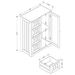 Baxton Studio Bauer Bathroom Shelving, White