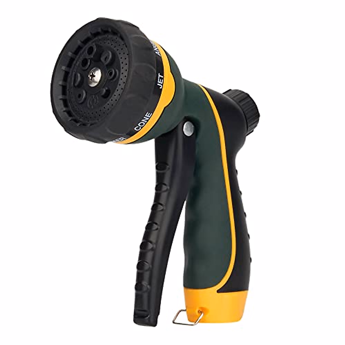 NGreen Garden Hose Sprayer Nozzle - Water Spray with 8 Adjustable Patterns, Impact Resistant and Non-Slip for Watering Plants, Pets Bathing and Cleaning,Car Washing