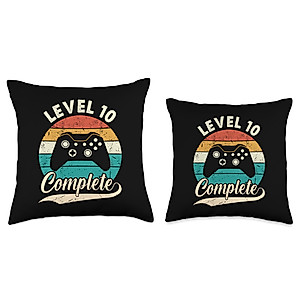 Funny 10th Wedding Anniversary For Couples Level 10 Complete Throw Pillow