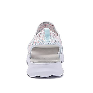 CsgrFagr Women's Over The Knee Boots Women Summer Mesh Beach Slip On Sport Hollow Casual Open Toe Flat Soft Bottom Breathable (Sky Blue, 7)