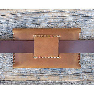 Bovine leather case for Microsoft Surface Duo 2, TAN cover, waist bag