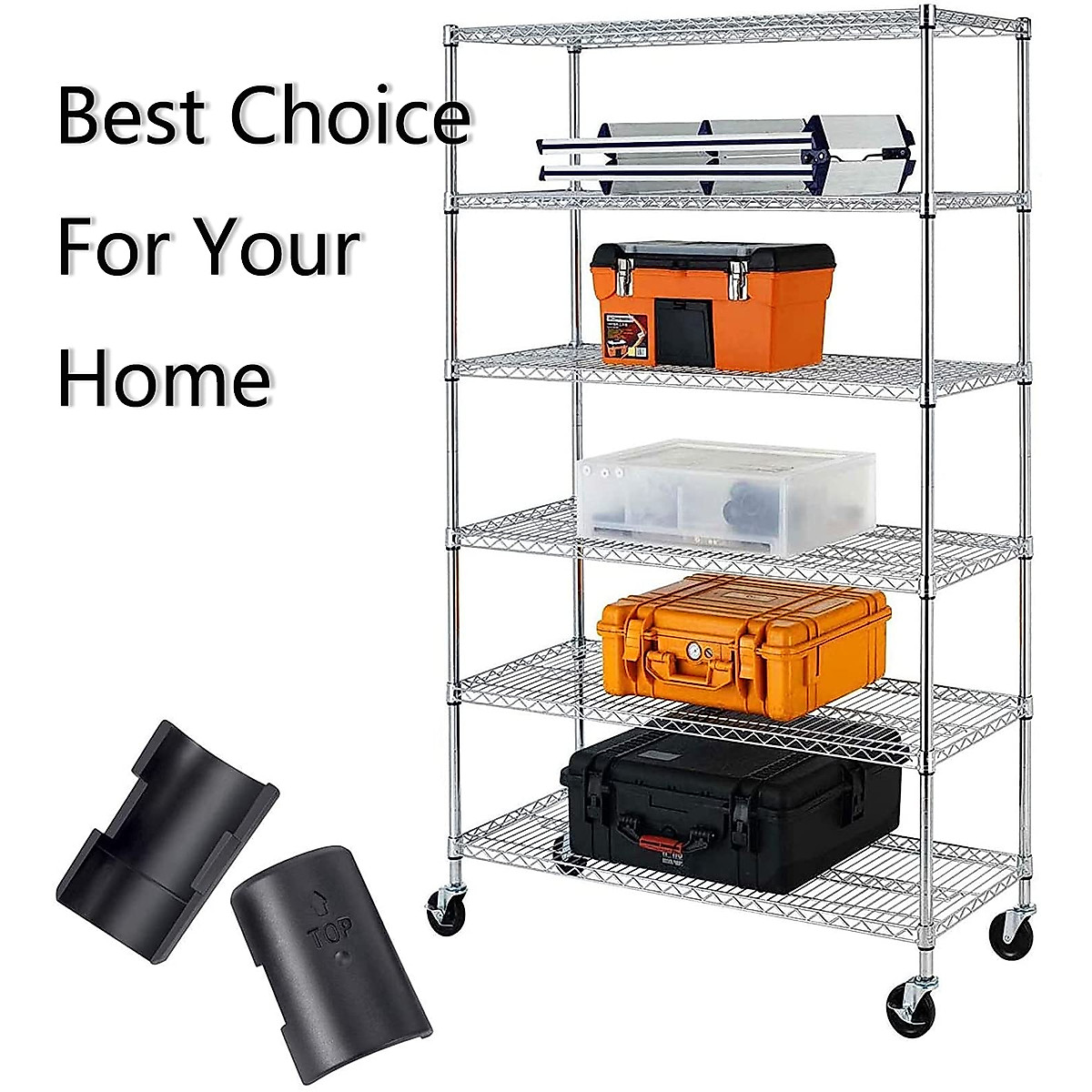 Wire Shelf Clips Shelving Sleeves - 60 Pack Shelf Lock Clips for 1" Post- Shelving Sleeves Replacements for Wire Shelving System