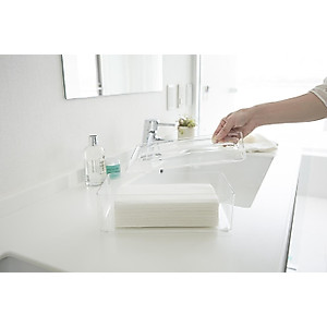 YAMAZAKI home 2334 Tissue Box Holder-Dispenser and Organizer, One Size, Clear