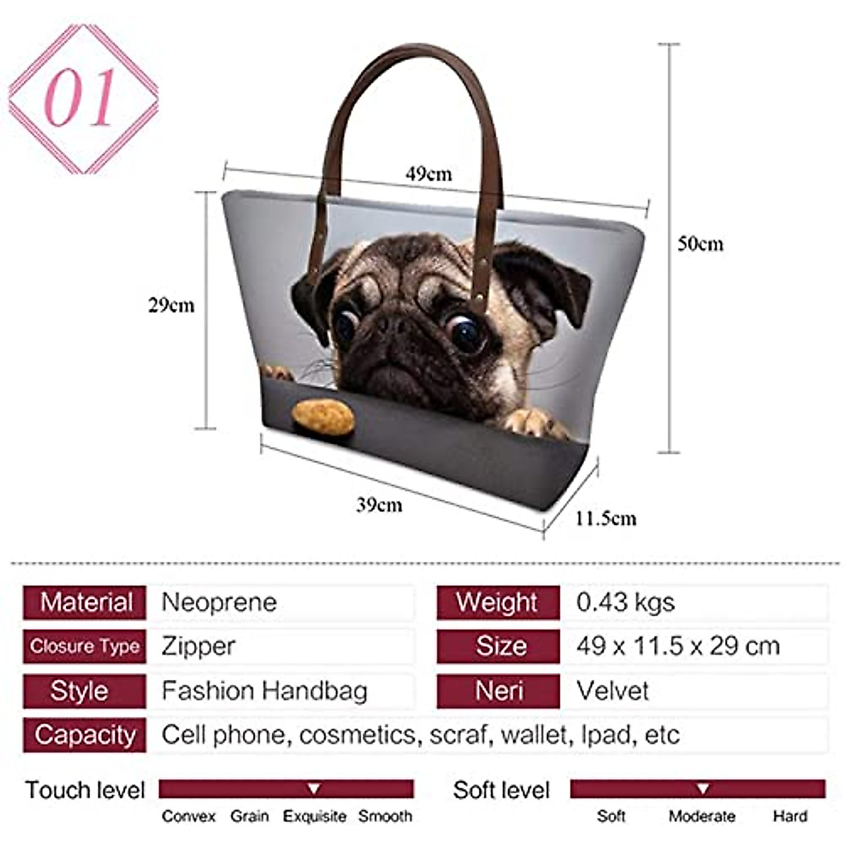 Wideasale Pink Camouflage Handbag Hobo Purse Women Large Purse Casual Carry Shoulder Work Bag US Flag Deer Hunting Luggage Tote Bag for Hiking Outdoor Travel Shopping