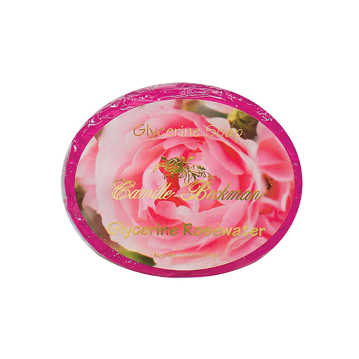 Glycerine Rosewater Scented Glycerine Bar Soap for Hands, Face and Body | Camille Beckman, 3.5 Ounce