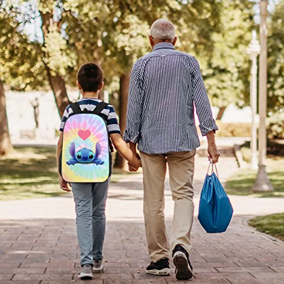 RERUNINGO Large Capacity Lightweight Simple Personality Design Premium Material Durable 17" Backpack Boys Girls Shoulder Bags