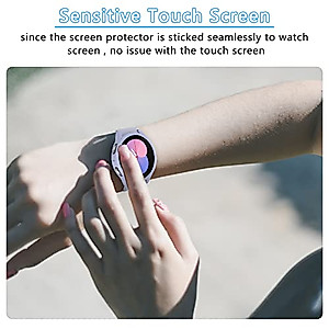 Haojavo [4+6 Pack for Samsung Galaxy Watch 5/Galaxy Watch 4 40mm Screen Protector Case, 4 PACK Hard PC Cover Protective Bumper Shell + 6 PACK Tempered Glass Film for Galaxy Watch 40mm Accessories