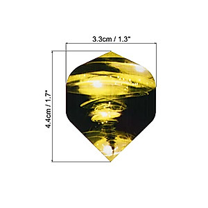 PATIKIL Dart Flights, 9 Pack PET Standard Darts Accessories Replacement Parts for Soft Tip Steel Tip, Black, Yellow