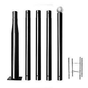 Xhmeishan Street Light Pole 16Ft, Street Light Poles for Outdoor Lighting,Solar Street Light Pole Accessory for Street, Suitable for Basketball Courts, Parking Lots, Residential Areas, Park (16FT)