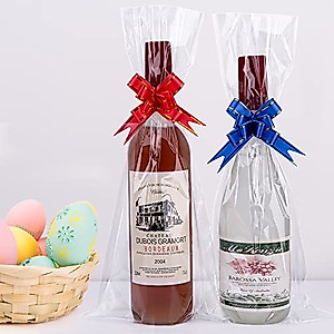 Awpeye Cellophane Bags 8x16 Inches, 100 Pack Cellophane Gift Bags, Cellophane Wide Clear Bags For Mugs, Wine Bottles And Small Baskets 1.4 Mil Thick