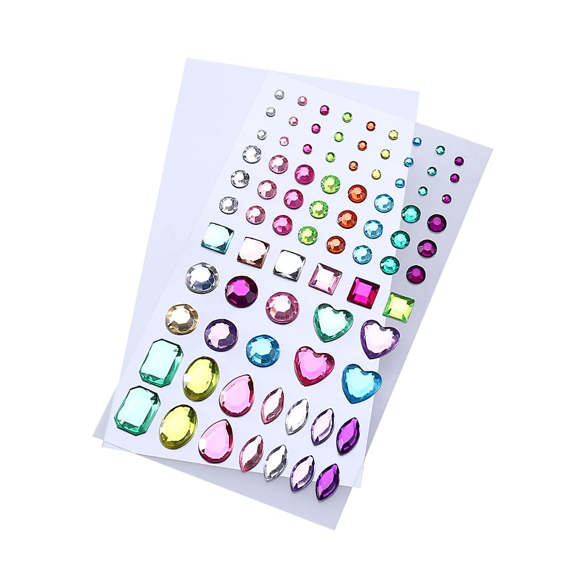 VILLCASE Flatback Rhinestone Sticker Scrapbook Stickers Gems Flatback Stickers Craft Jewels Stickers Rave Accessories Nail gems self Adhesive Diamond Stickers for Kids Crystal Child Account