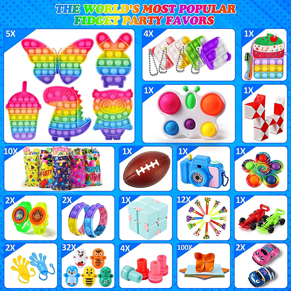 810 PCS Party Favors for Kids, Treasure Box for School Classroom Prize Birthday Gift, Bulk Fidget Sensory Toys, Ideal Gift for Carnival Prizes Stocking Stuffers Pinata Filler,Goodie Bag Stuffers