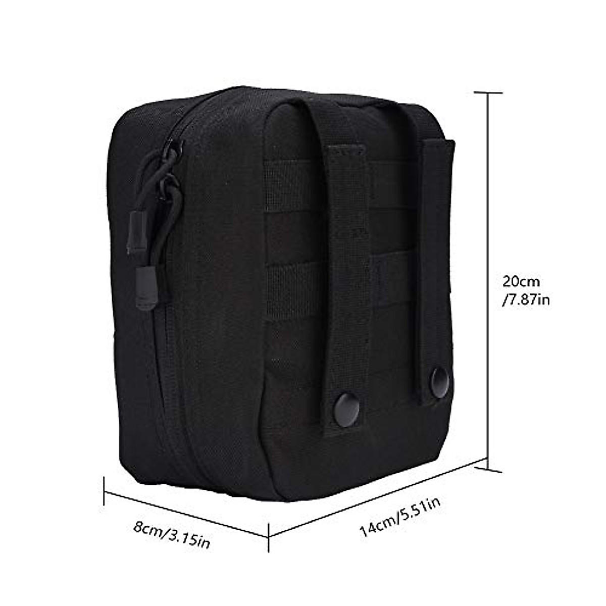 OKJHFD First Aid Kit, First Aid Medical Bag, Multi Pocket Lightweight Med Bag for Outdoor Activities(Black)