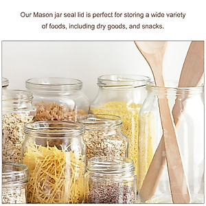 uxcell Mason Jar Lids, 5pcs - Plastic Colored Storage Lids with Seals, Regular Mouth Leak Proof Fits Canning Lids (5 Colors)