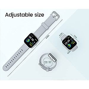 Smart Watch for Android Phones Samsung iOS Compatible Smart Watch with Heart Rate Sleep Blood Oxygen Monitor Step Counter, IP68 Waterproof Touch Screen for Men Women Silver