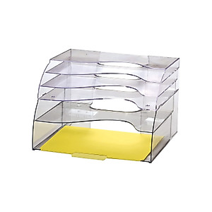 Officemate Two-Way Organizer, 5-Tier, Clear (22924)
