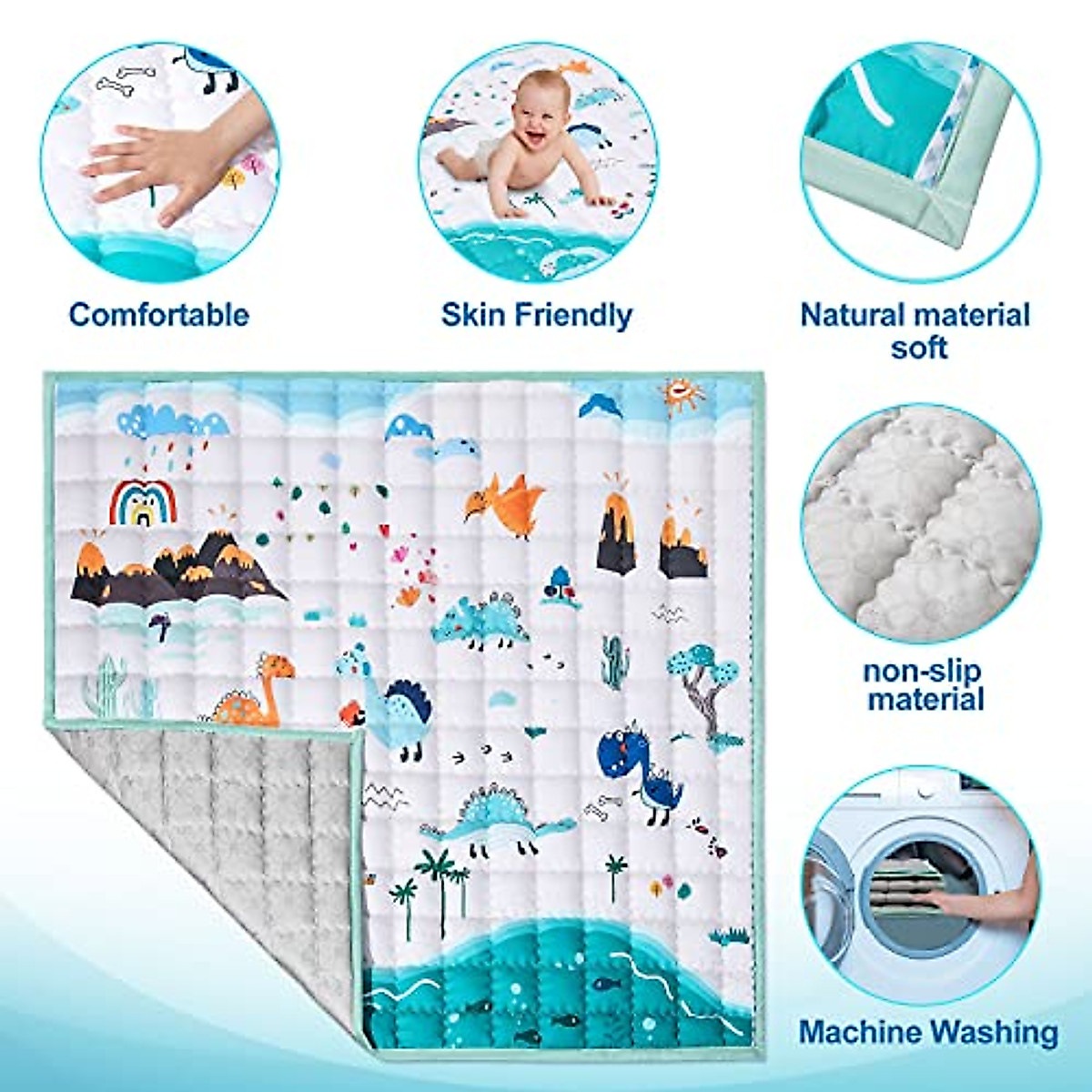 Artotok Baby Play Mat,Baby Foam Floor Play Mats,50 x 50 Baby Play Gym Babies Playmat for TODALE and LIAMST Baby Playpen