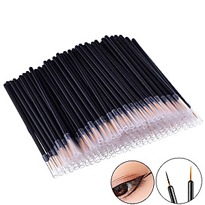 100 Pack Disposable Eyeliner Brush, JASSINS Eye liner Applicator Cosmetic Eye Wands Makeup Tool