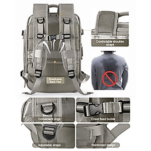 VGCUB Large Travel Backpack,Carry on Backpack for Women Men Airline Approved Gym Backpack Waterproof Business Laptop Daypack,White Brown