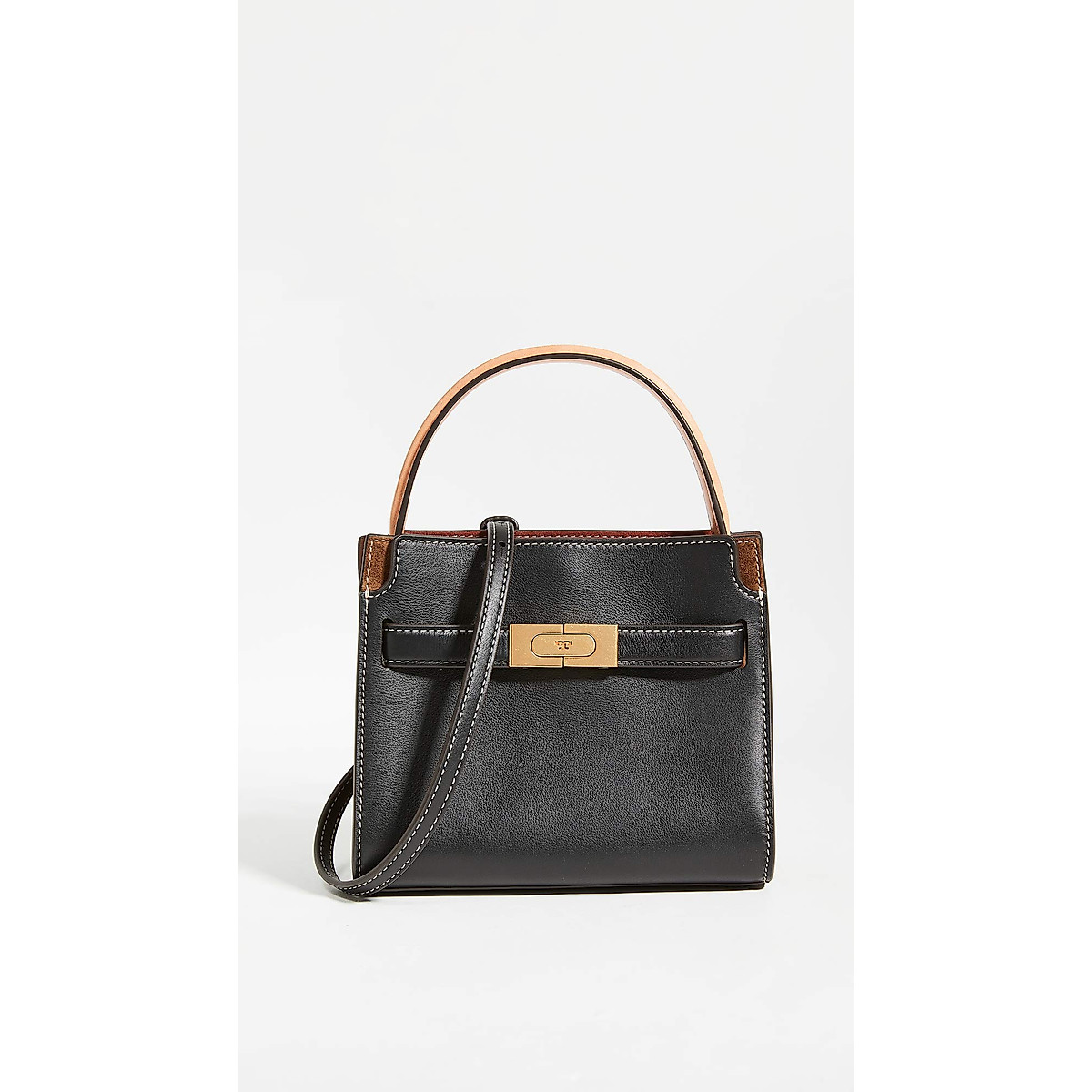 Tory Burch Women's Petite Lee Radziwill Double Bag, Black, One Size