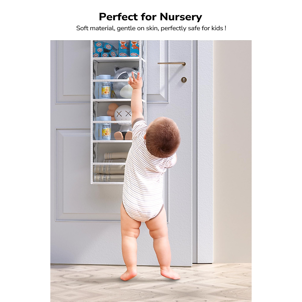 ALLTIDYUP Over The Door Hanging Pantry Organizer 7 Shelves, Clear Plastic Pockets Hat Racks for Baseball Caps, Large Capacity Storage for Closet, Bedroom, Bathroom, Office, Dorm Room Essentials