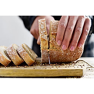 Offset Bread Knife Cozzini Cutlery Imports 9 in. Blade - Choose Your Color - Home and Commercial Kitchen (Black)