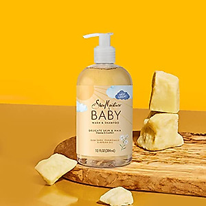SheaMoisture Baby Wash & Shampoo for All Skin Types Raw Shea, Chamomile & Argan Oil Baby Wash and Shampoo with Frankincense & Myrrh to Help Cleanse 13 oz