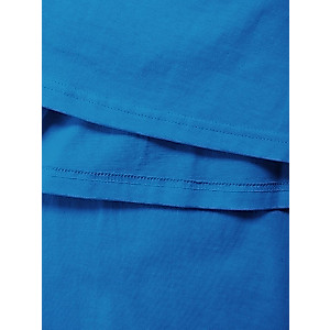 ZIWOCH Men Tank Top Sleeveless Shirts Muscle Workout Crewneck Tee Tops Blue