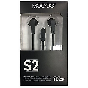 Classic Earbuds with Microphone, Anti Tangle Cord & L-Shaped Headphone Jack