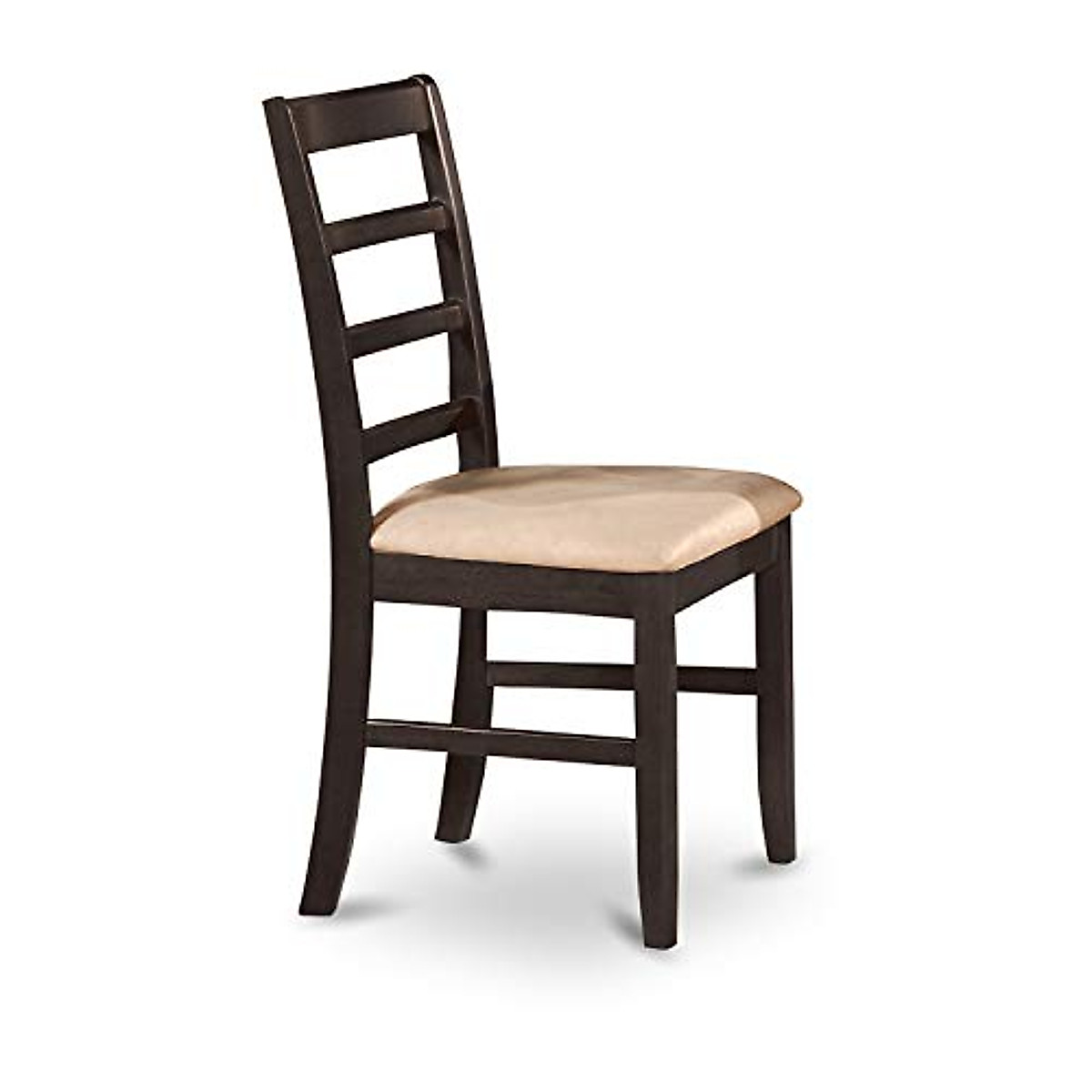 East West Furniture SUPF5-BCH-C 5 Piece Kitchen Table & Chairs Set Includes a Round Dining Table with Dropleaf & Shelves and 4 Linen Fabric Dining Room Chairs, 42x42 Inch, Black & Cherry