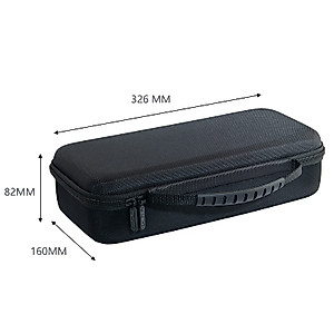 Stream Deck Carrying Case,Game Traveler Steam Deck Case, Protective Hard Portable Travel Carry Case Shell Pouch with Pockets for Accessories and Game Cases in a Recessed Space - Black