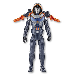 Marvel Black Widow Titan Hero Series Blast Gear Taskmaster Action Figure, 12-Inch Toy, with Launcher and Projectiles, Ages 4 and Up
