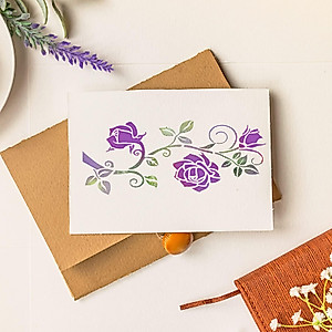 10 Pieces Leaf Painting Stencils Leaf Wall Stencil Botanical Leaves Reusable DIY Crafts Drawing Templates Stencils for Painting on Wood Wall Canvas Card Home Decor