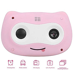 ALREMO HUANGXING - Mini Camera, Large 慍apacity Battery Life Digital High Definition Children Camera, Lovely Mini One Key Auto Focuing for Girls Childrfen Kids(Pink)
