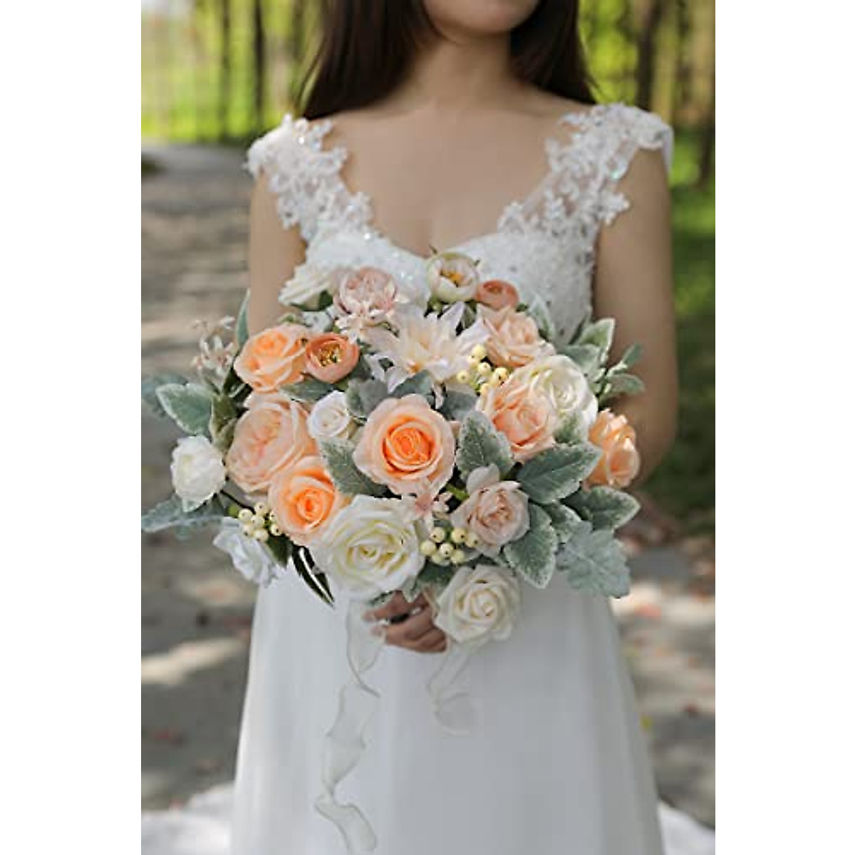 HIMIFOLO Artificial Wedding Flowers Combo Box Set for DIY Centerpieces Arrangements Bridal Bouquet Table Chair Decor Candle Holder Baby Shower Cake Decor Flower Strips Home Decorations (Champagne)