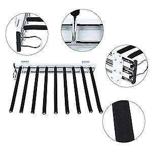 Futchoy Pull Out Trouser Hanger Rack Closet Pants Storage Rack Space Saving Drawer Non-Slip Clothes Hanger Bar Multi Functional (Left Installation)