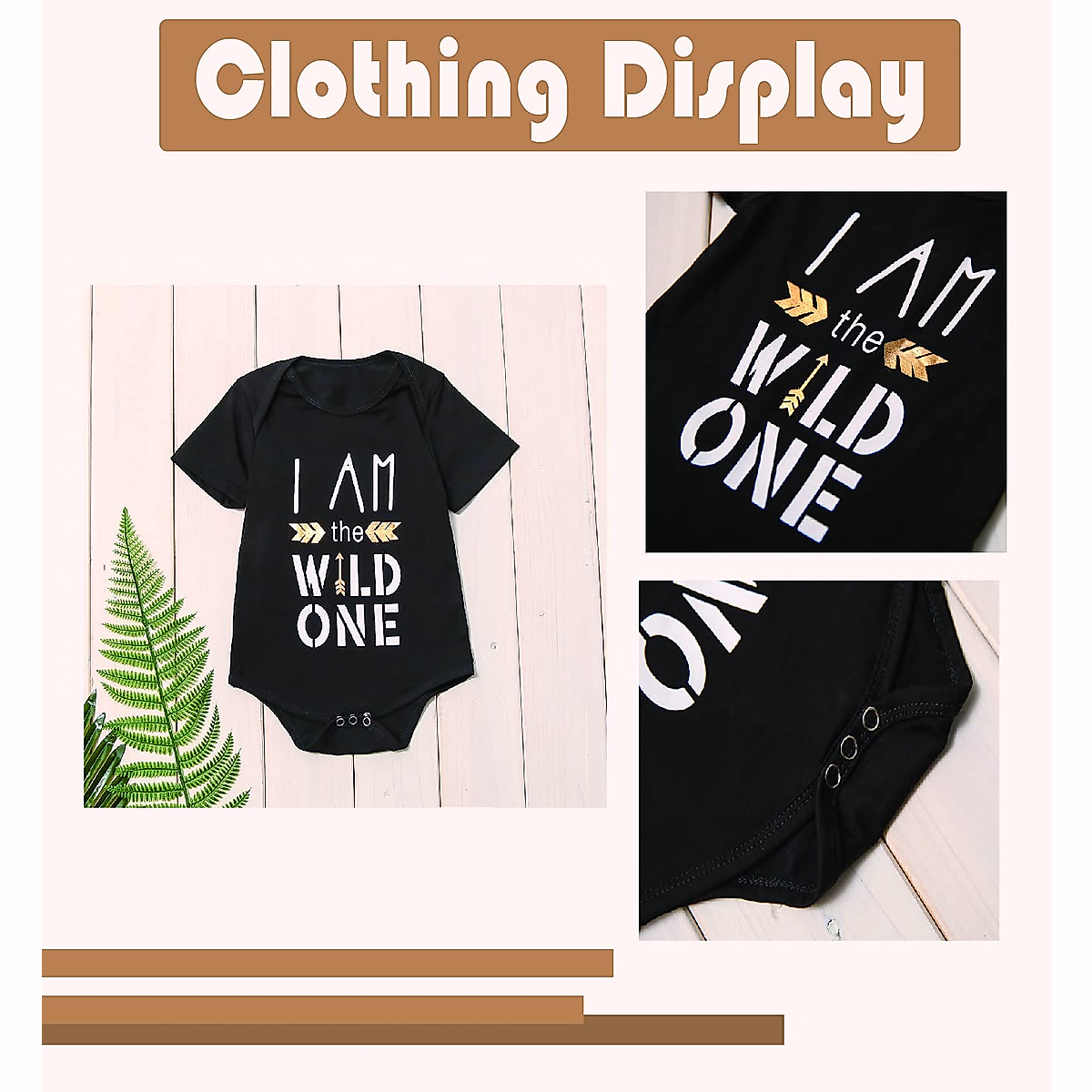 Minseng Direct Baby Boy Girl Family Matching Outfit 1st Birthday Shirts Wild One T Shirts (Black:baby,12-18 Months)