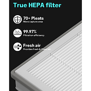 True HEPA Filter for Levoit Vital 100 Air Purifier, Vital 100-RF Replacement Filter, 2 Pack