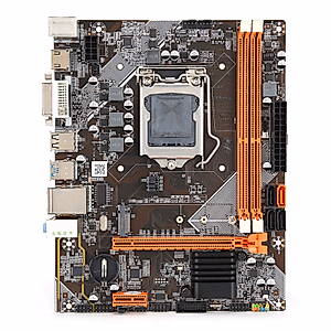 Desktop Computer Motherboard, M ATX USB3.0 DDR3 SATA3 LGA 1155, M.2 NVME NGFF Mode High Speed Hard Disk Gaming Mainboard, 6 Channel Audio Chip, for Intel B75