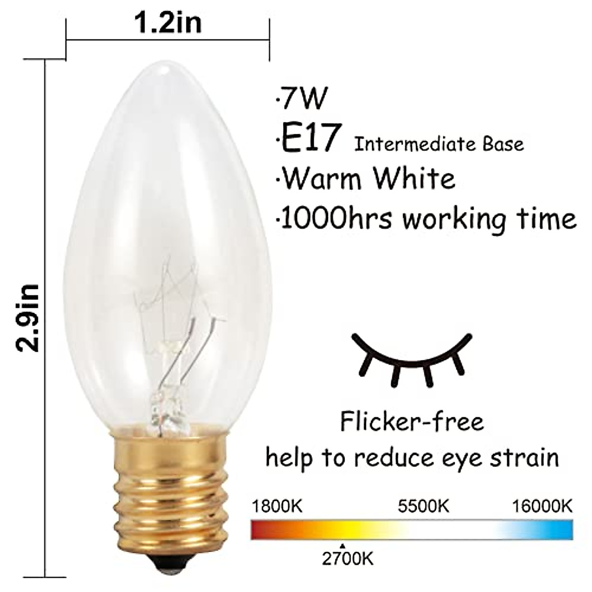 Joiedomi 30.75ft 24 Warm White Christmas C9 Pathway Marker String Lights with Stakes for Holiday Time Outside Yard Garden Decor, Christmas Decor ,Christmas Party, Holiday Decor, Walkway